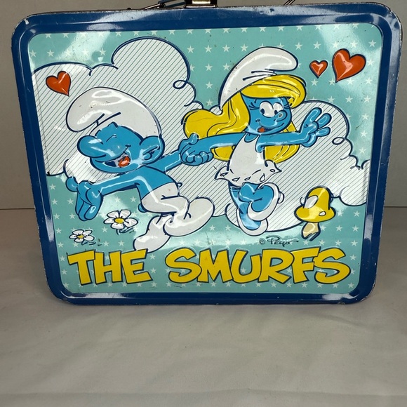 Peyo | Kitchen | Smurfs Blue Metal Lunch Box | Poshmark